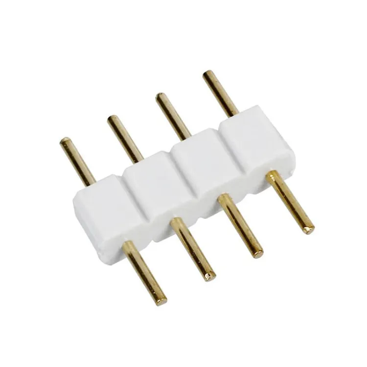 Разъем папа-папа 4-контактный белый для светодиодных RGB лент купить в ...